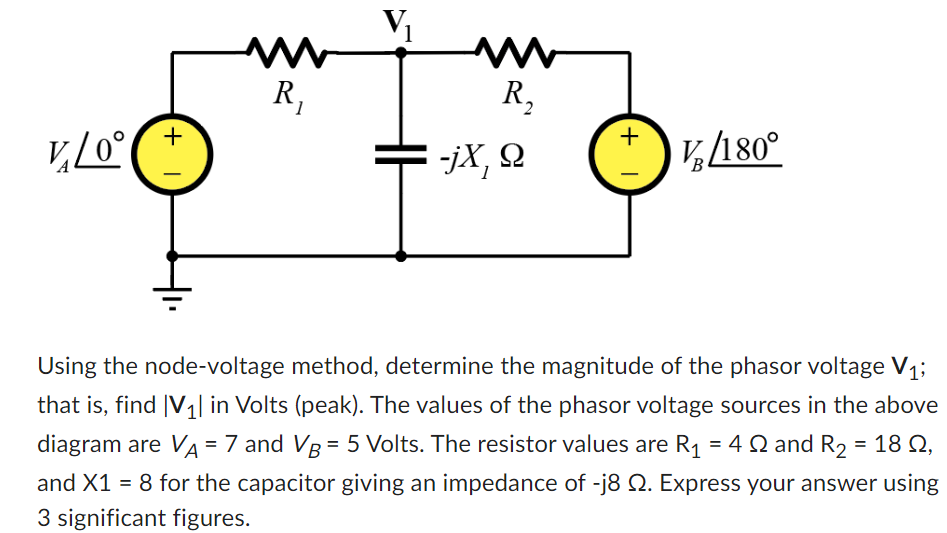 Solved Using the node-voltage method, determine the | Chegg.com