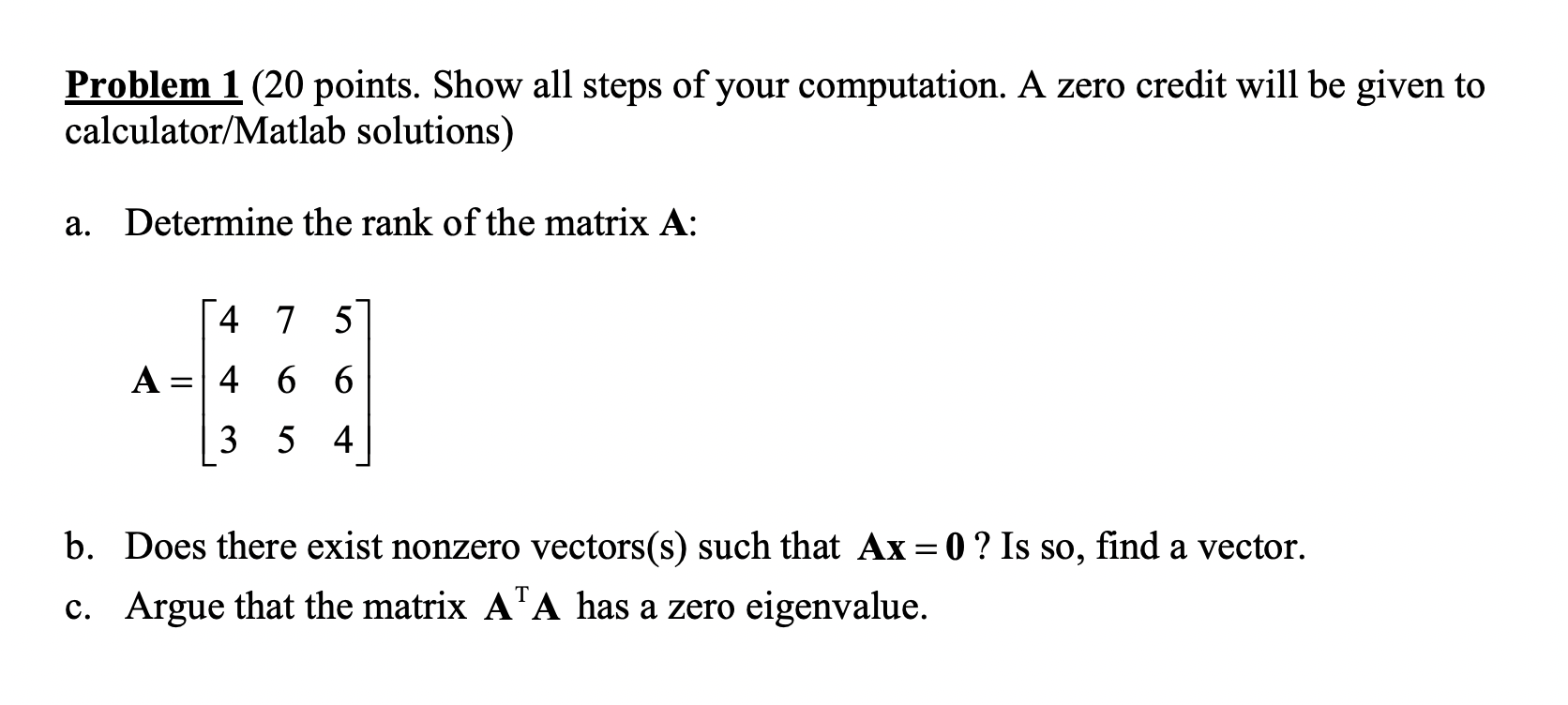 Solved Problem 1 (20 points. Show all steps of your | Chegg.com