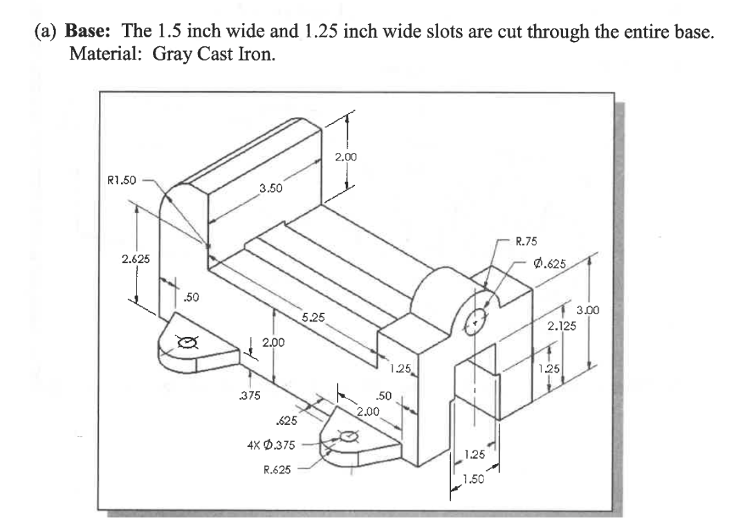 Solved Create an orthographic for the drawing with all the | Chegg.com