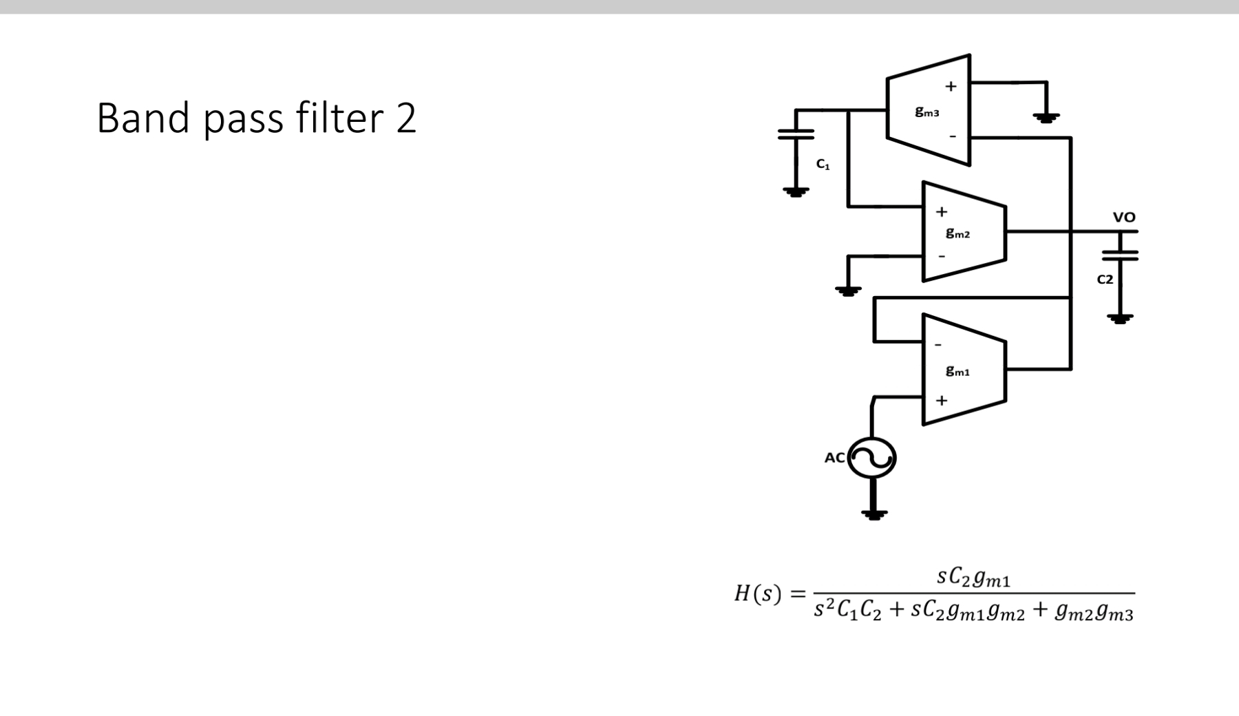 Solved derive the transfer function of the Band pass filter | Chegg.com