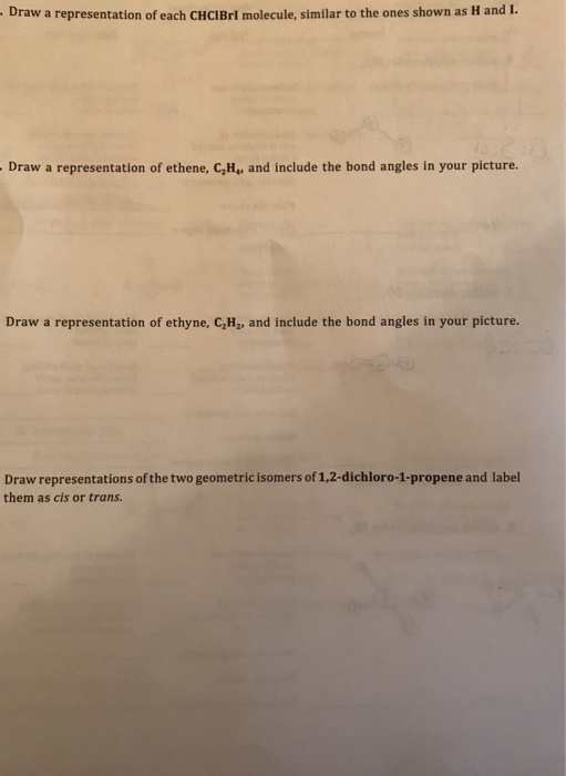 Solved Draw a representation of each CHCIBrl molecule, | Chegg.com