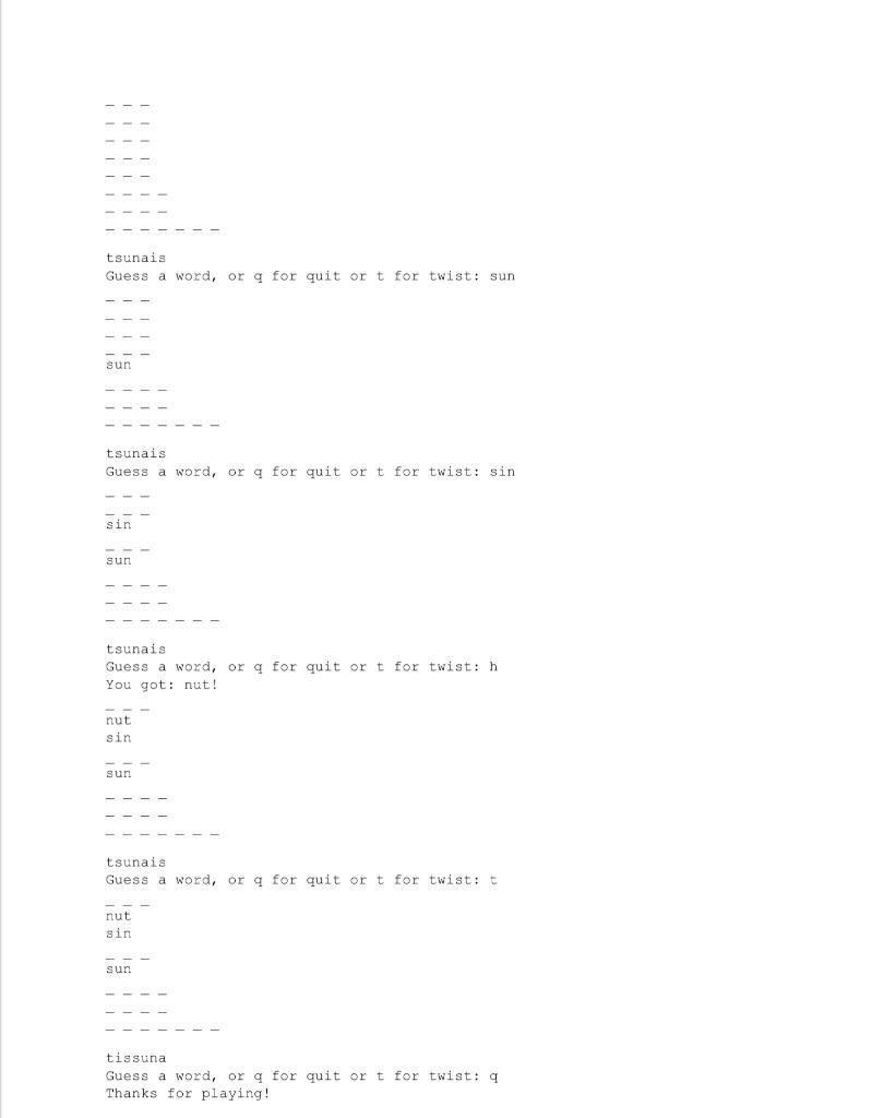 Integrating lists, sets, strings, loops, file input | Chegg.com