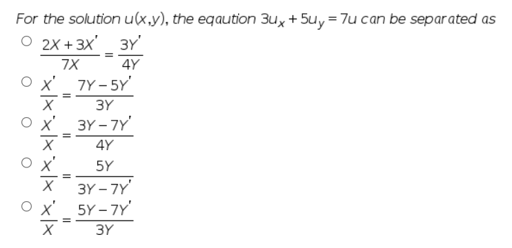 Solved The solution of ∂x∂y∂2u=8u for constant of separation | Chegg.com