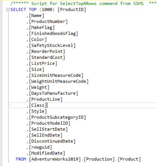 Solved Create a view called dbo.vw_Products that displays a | Chegg.com