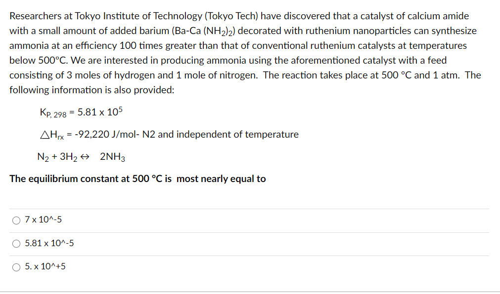 Solved Researchers at Tokyo Institute of Technology (Tokyo | Chegg.com