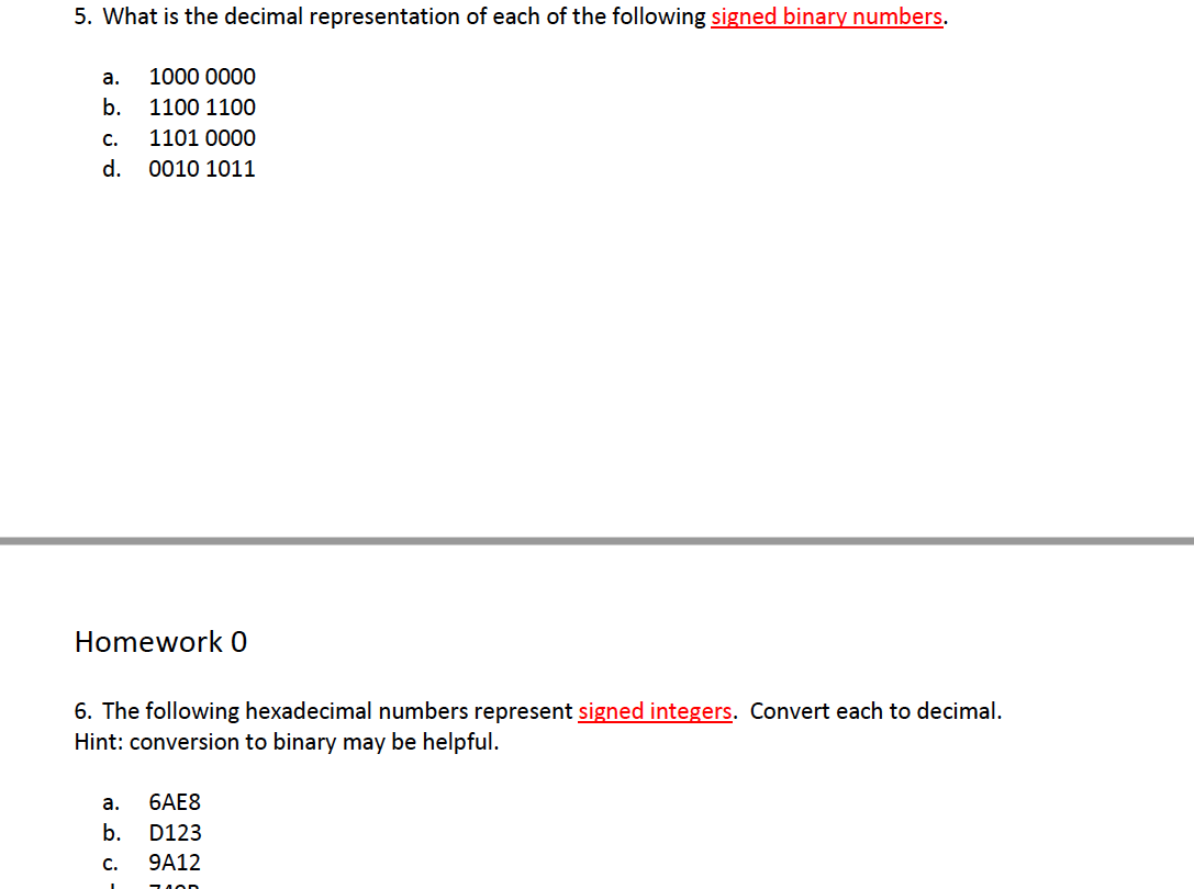 Solved 1 Perform the following unsigned conversions: a) | Chegg.com