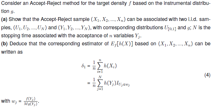 Consider an Accept-Reject method for the target | Chegg.com