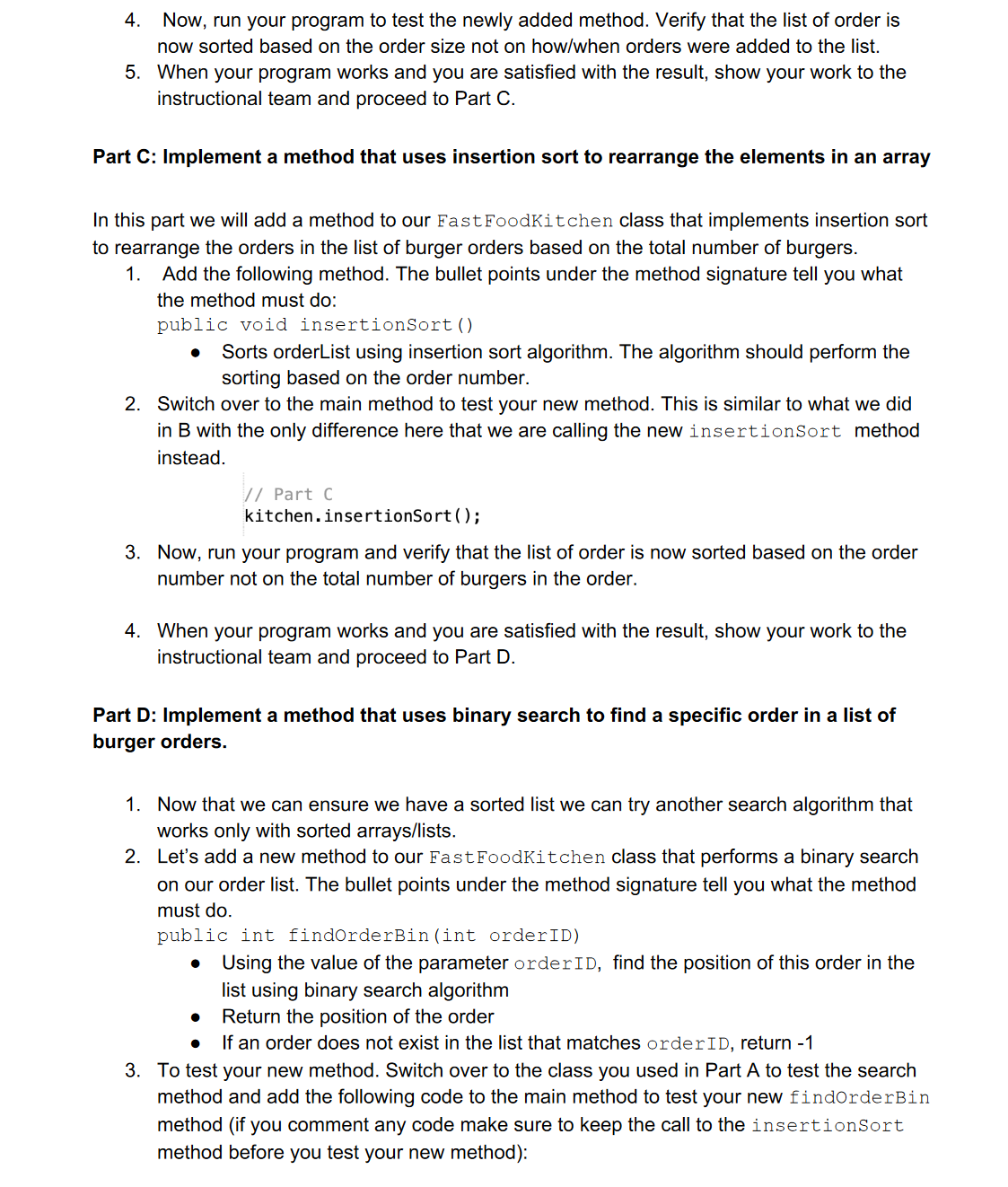 Solved ITSC 1213 - Working with ArrayLists Part 2 | Chegg.com