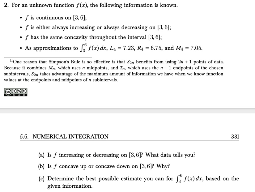 Solved For an unknown function f (x), the | Chegg.com