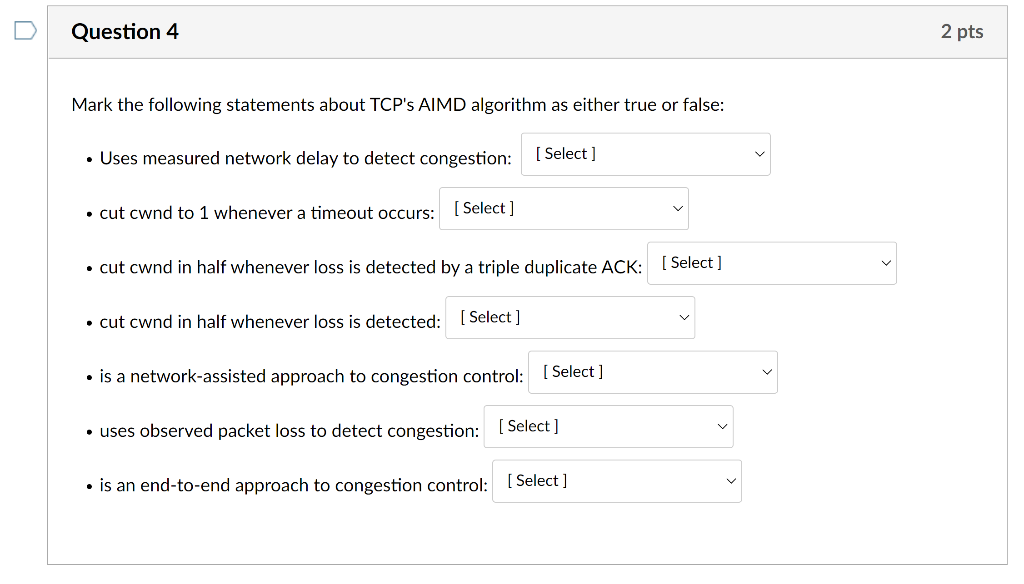 Solved Question 4 2 pts Mark the following statements about | Chegg.com