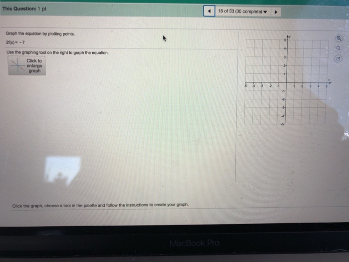 Solved This Question: 1 pt 116 of$3(30 complete) Graph the | Chegg.com