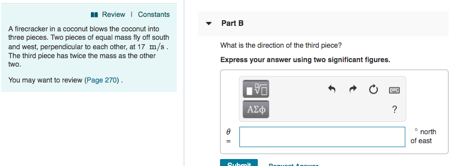 Solved Review I Constants Part B A firecracker in a | Chegg.com