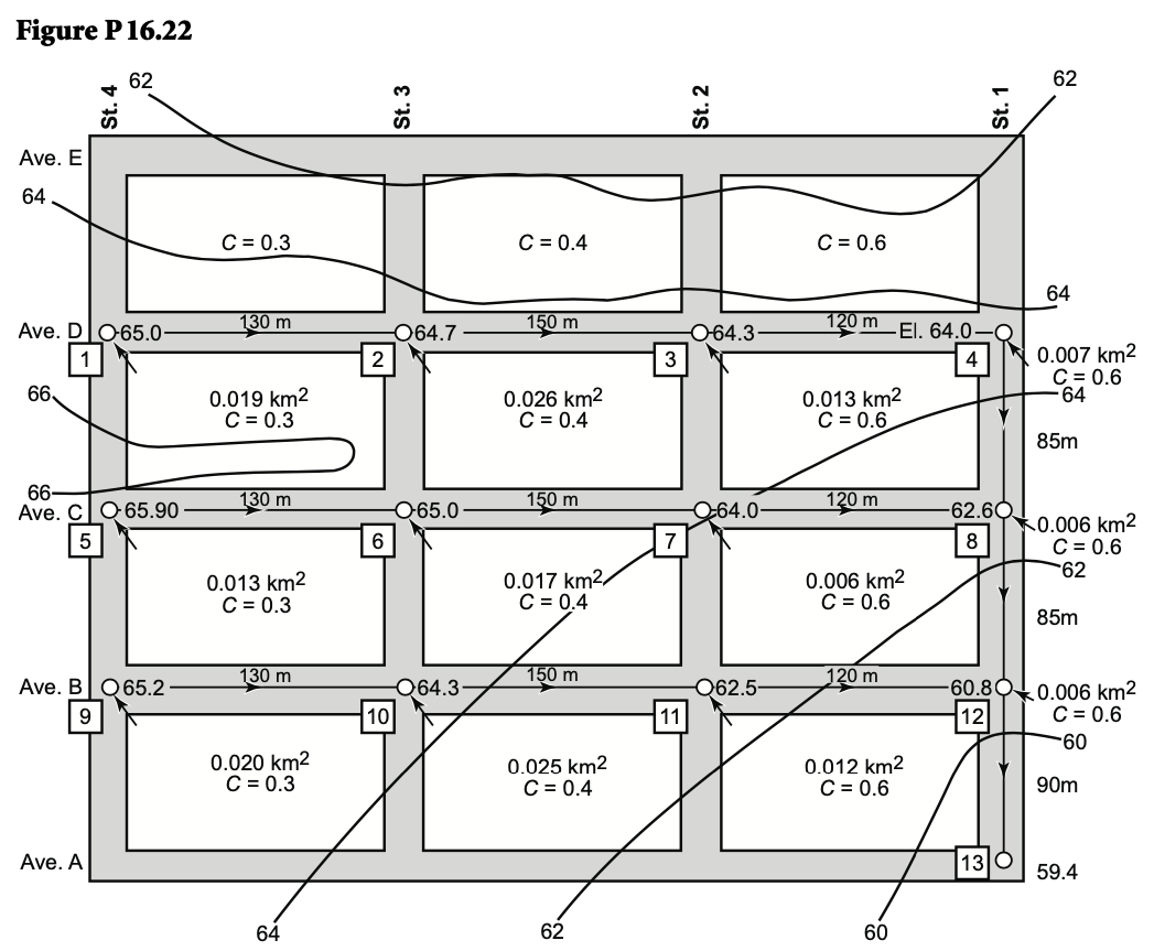 6.22 For the part of a city in Problem 16.7, design | Chegg.com