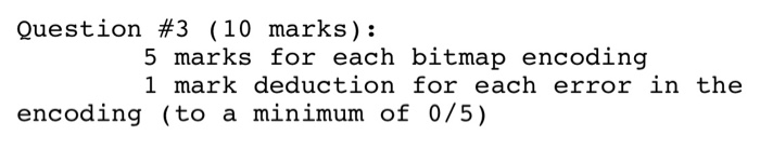 Solved Problem 3 Bitmap Encoding Produce The Bitmap 