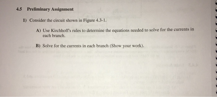 Solved 4.5 Preliminary Assignment 1) Consider the circuit | Chegg.com