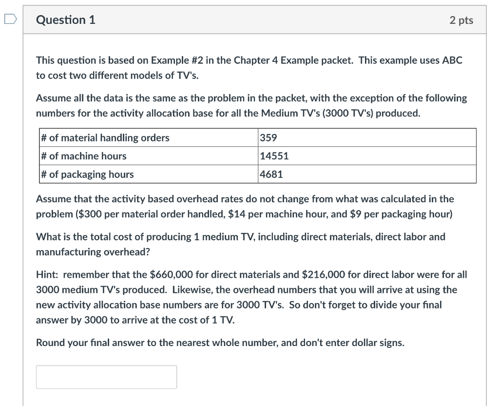 Solved DQuestion 1 2 pts This question is based on Example | Chegg.com Solved DQuestion 1 2 pts This question is based on Example | Chegg.com