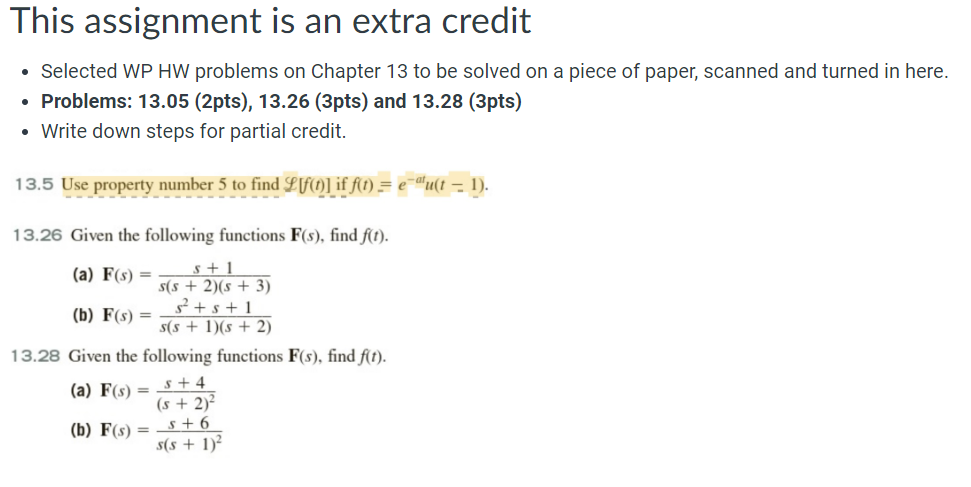 Solved This assignment is an extra credit - Selected WP HW | Chegg.com