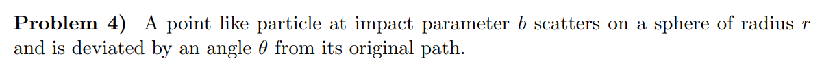 Solved Problem 4) A point like particle at impact parameter | Chegg.com