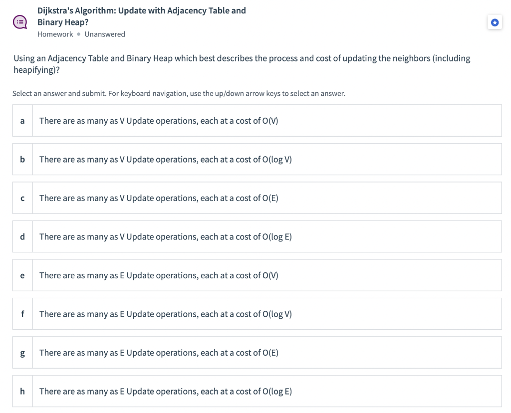 Solved Dijkstra's Algorithm: Update with Adjacency Table and | Chegg.com