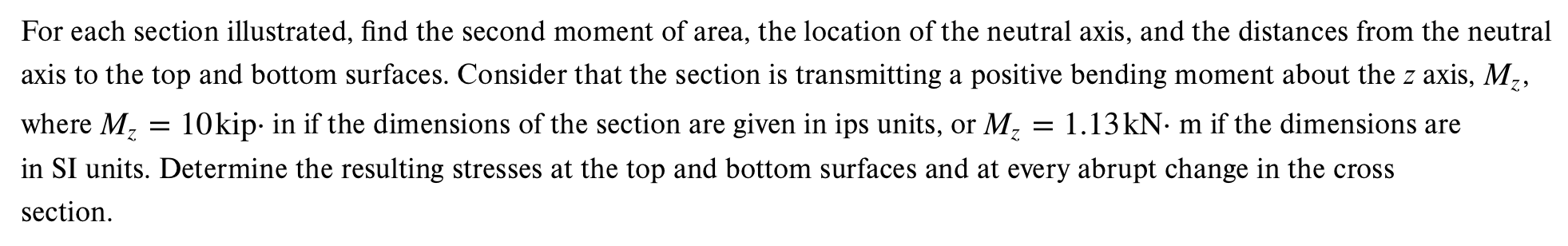 Solved For each section illustrated, find the second moment | Chegg.com