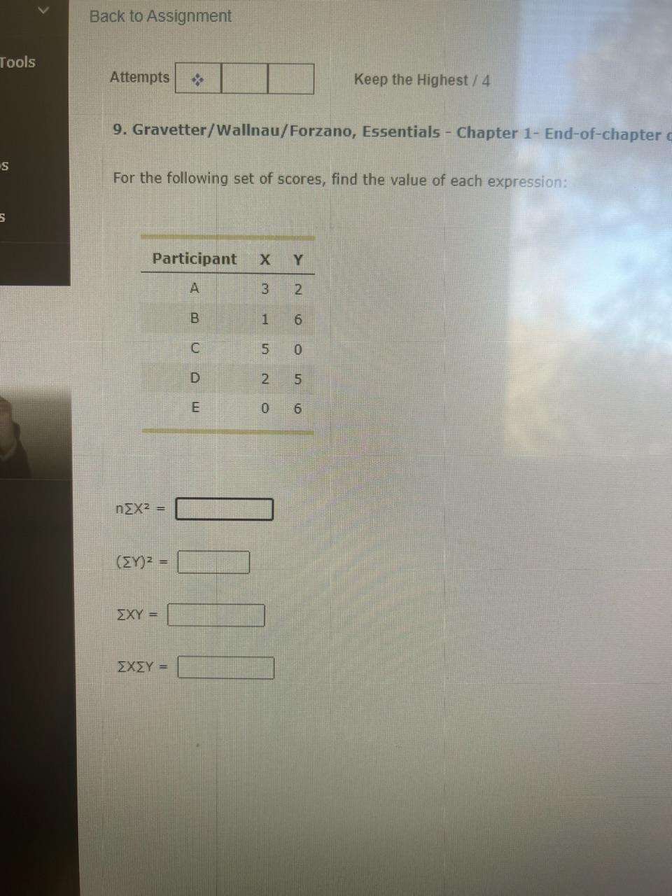 Solved 9. Gravetter/Wallnau/Forzano, Essentials - Chapter 1- | Chegg.com