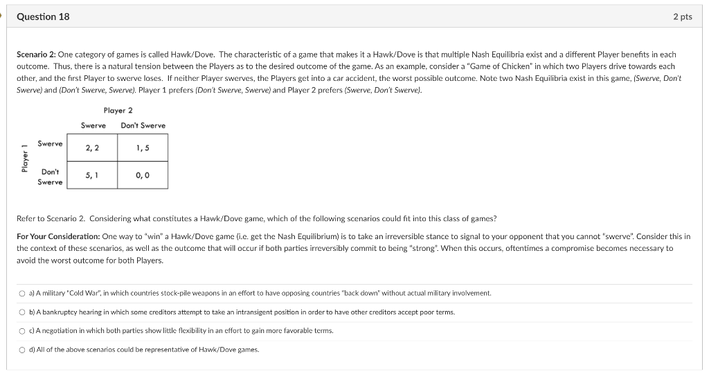 Scenario 2: One category of games is called | Chegg.com