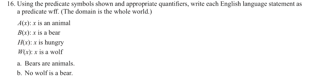 (Solved) : 16 Using Predicate Symbols Shown Appropriate Quantifiers ... (Solved) : 16 Using Predicate Symbols Shown Appropriate Quantifiers ...