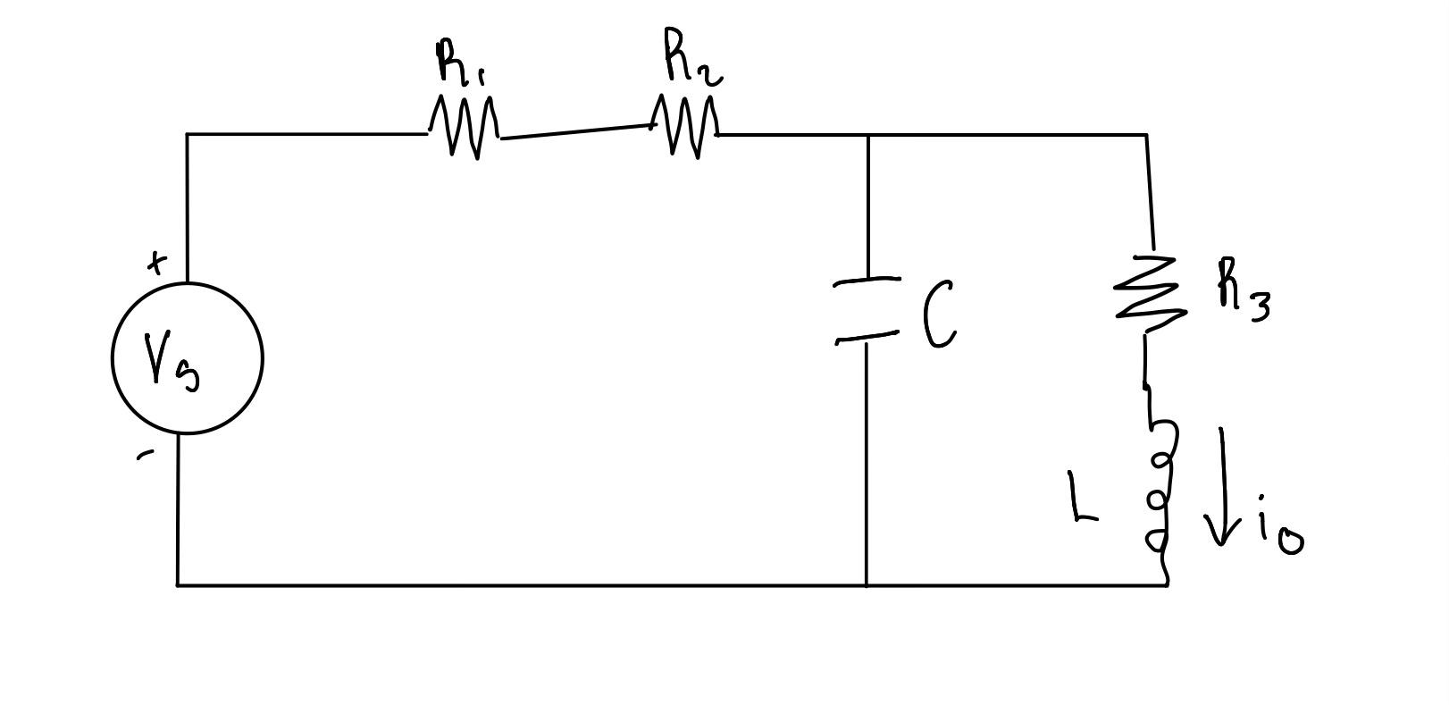 Solved Use DE to obtain transfer function of given circuit | Chegg.com