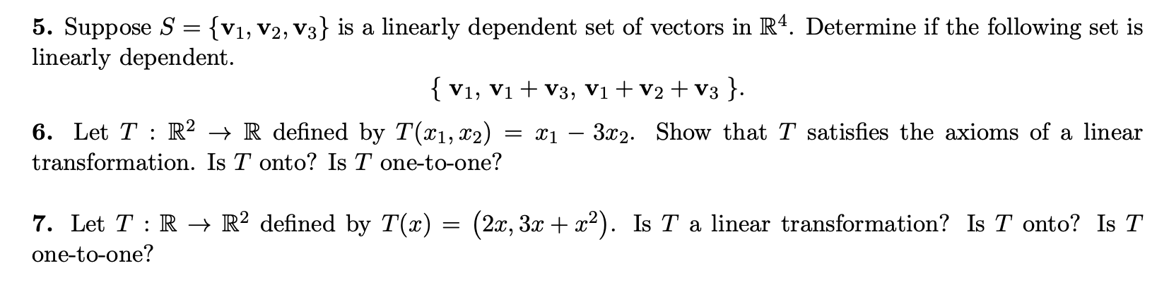 Solved 5. Suppose S = {V₁, V2, V3} is a linearly dependent | Chegg.com