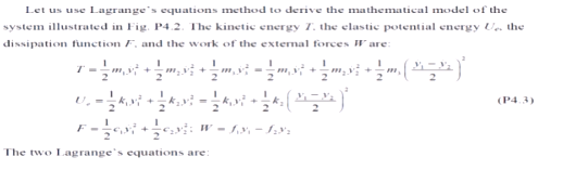 Solved Let us use lagrange's equations method to derive the | Chegg.com
