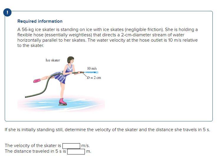 Solved Required information A 56-kg ice skater is standing | Chegg.com