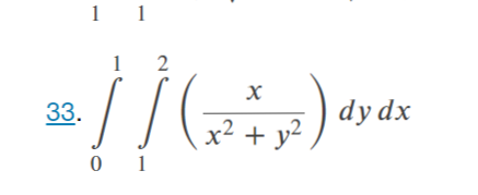 Solved 3. ∫01∫12(x2+y2x)dydx∫12∫12(xlny+2y+1x)dydx84. | Chegg.com