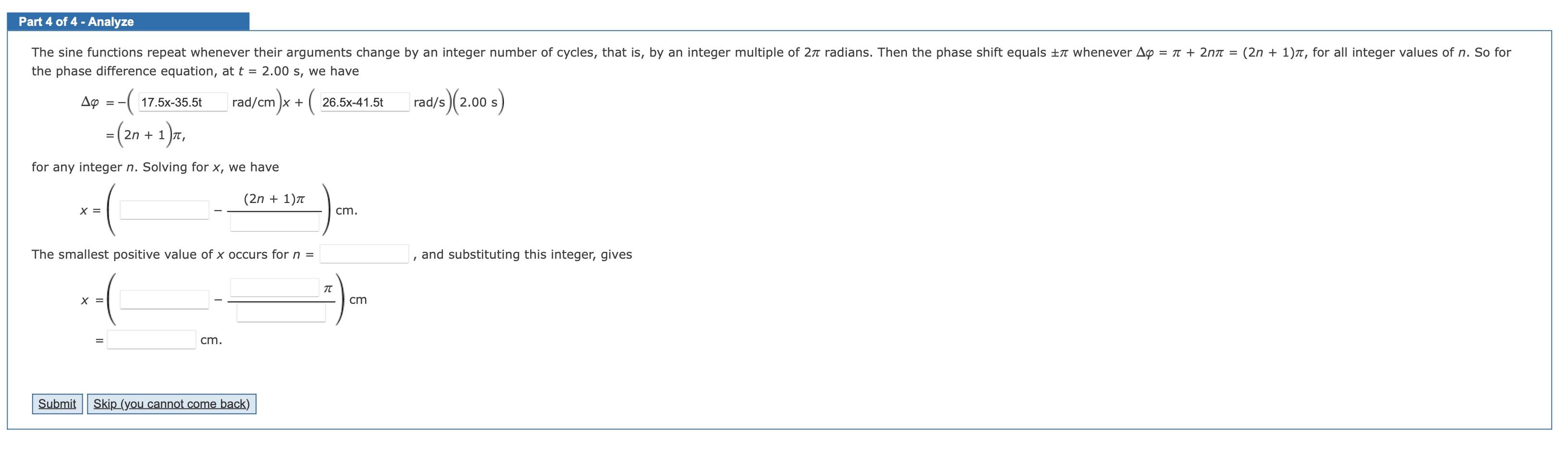 Solved Two sinusoidal waves in a string are delined by the | Chegg.com