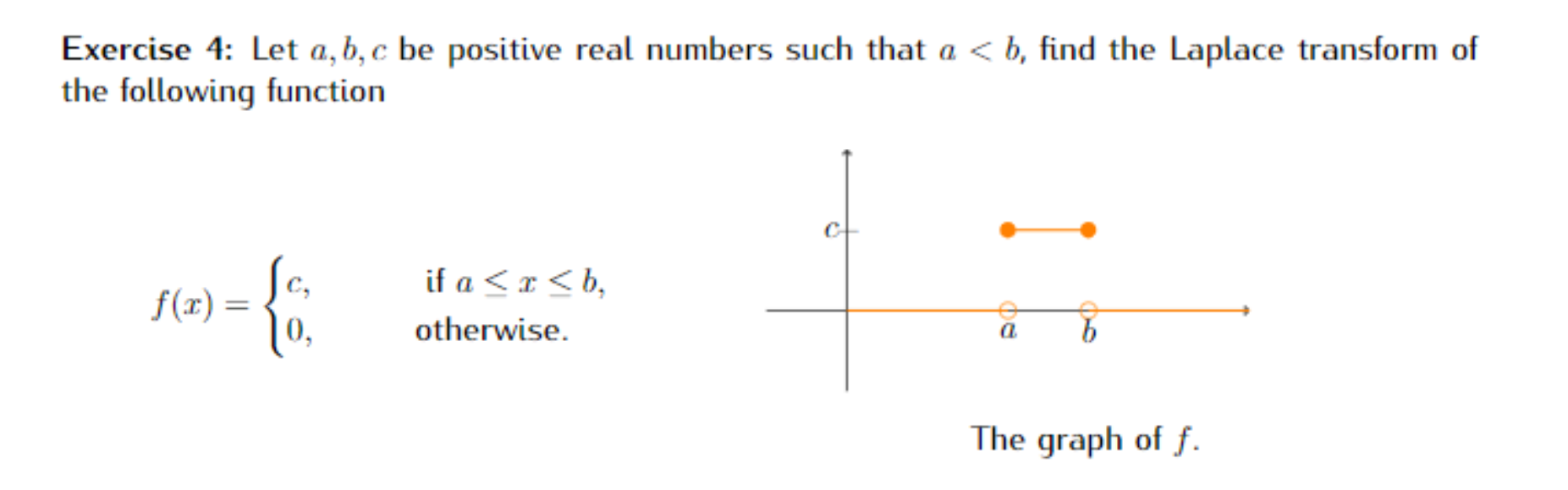Solved Exercise 4: Let a,b,c be positive real numbers such | Chegg.com