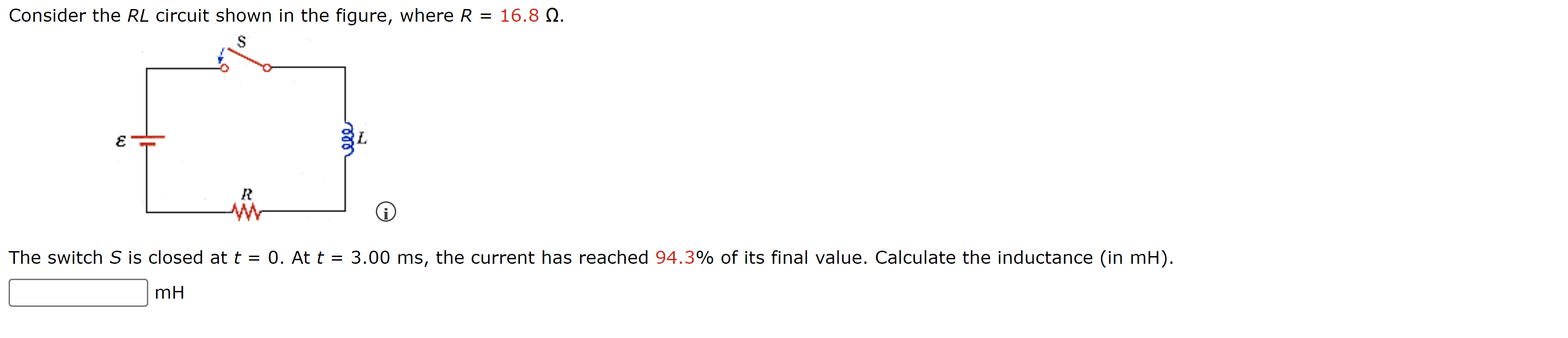 Solved Consider the RL circuit shown in the figure, where | Chegg.com