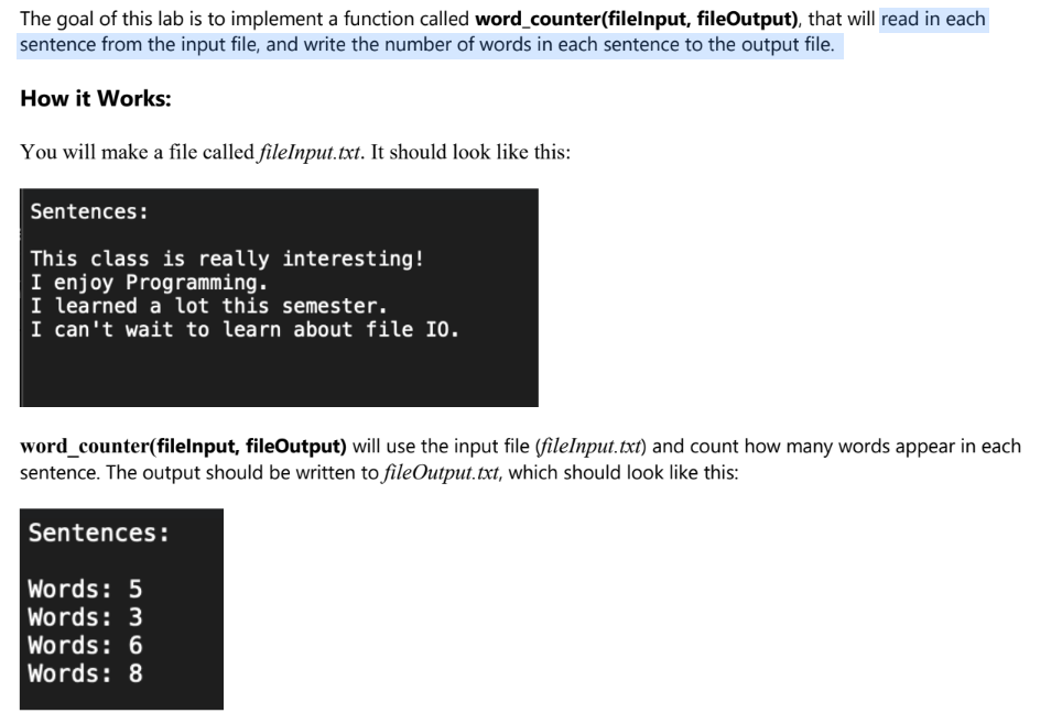 Solved The goal of this lab is to implement a function | Chegg.com