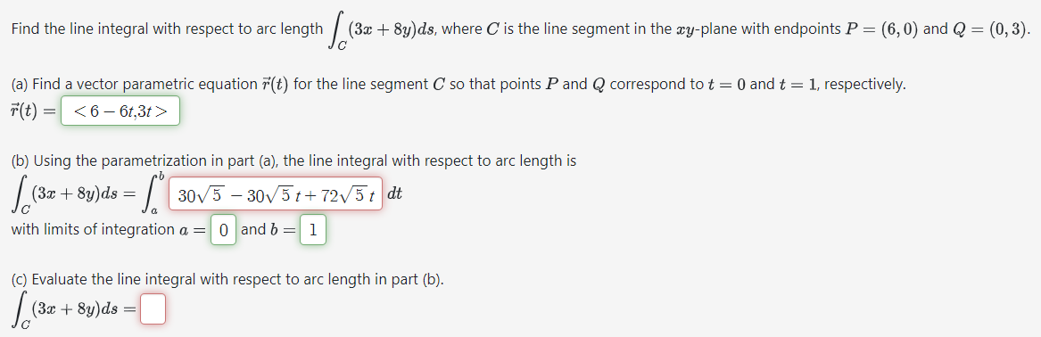 Solved Find the line integral with respect to arc length | Chegg.com