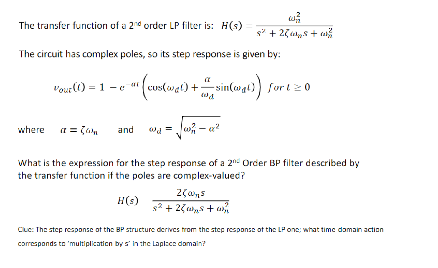 Solved The transfer function of a 2nd order LP filter is: | Chegg.com