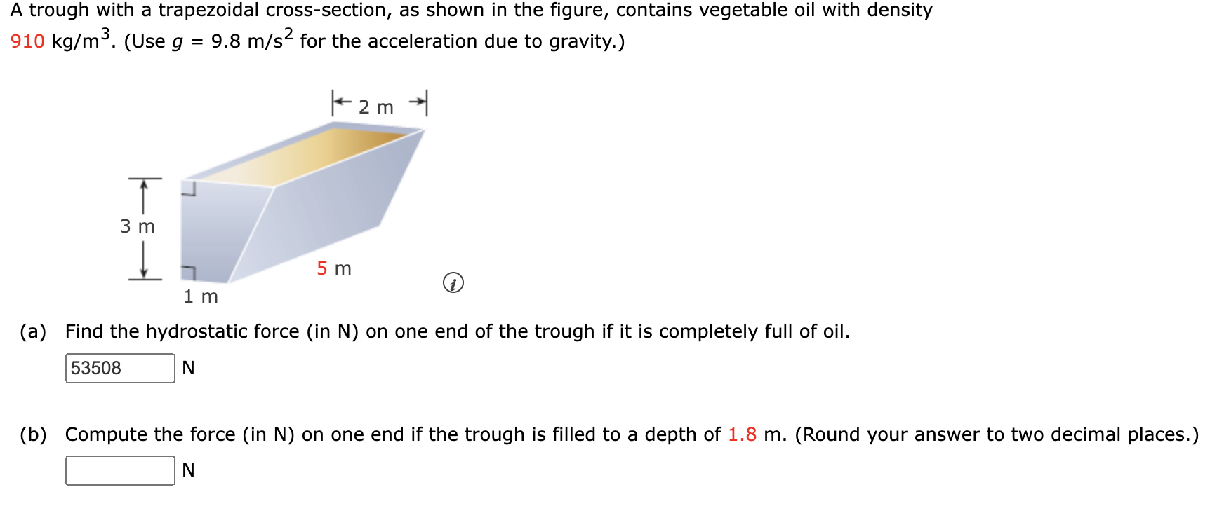Solved A trough with a trapezoidal cross-section, as shown | Chegg.com