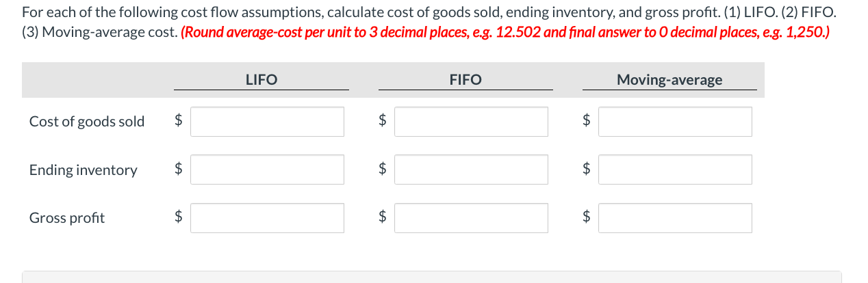 Solved Calculate the Moving-average cost per unit at | Chegg.com