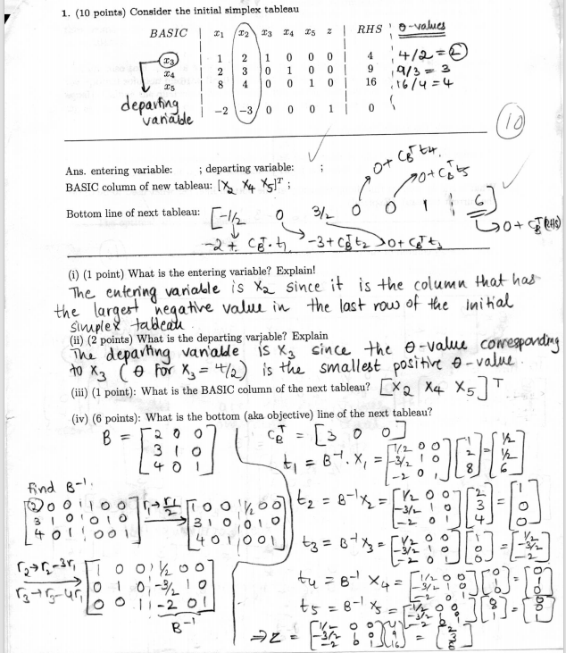 Solved linear optimization question: about question | Chegg.com