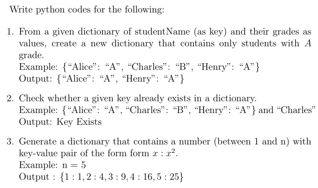 Solved DMA_Basic_Dictionary Python is a computer programming | Chegg.com