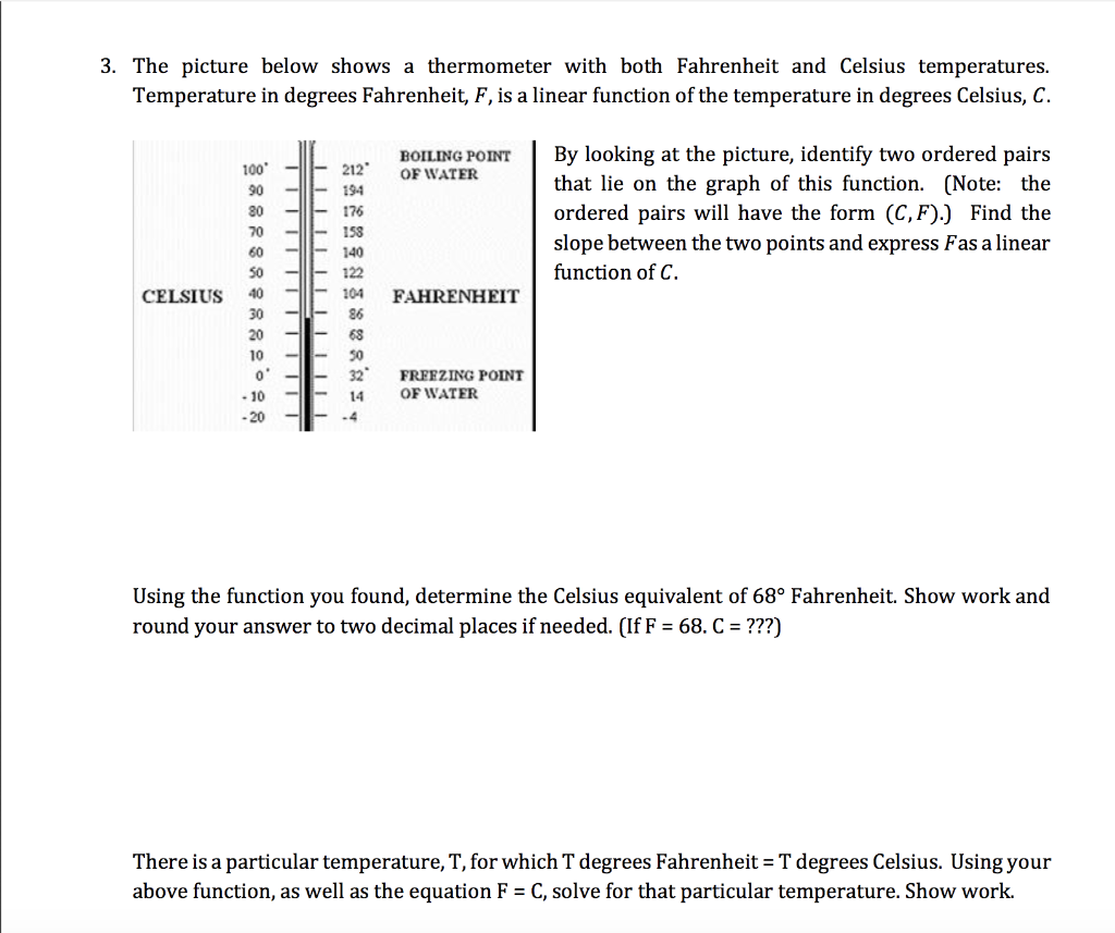 Solved 3. The picture below shows a thermometer with both | Chegg.com