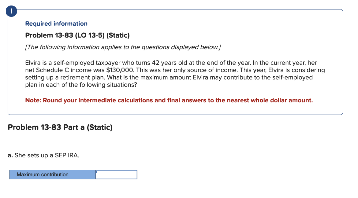 Solved Required informationProblem 13-83 (LO | Chegg.com