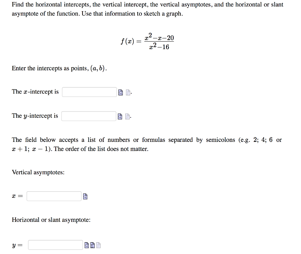Solved Find the horizontal intercepts, the vertical | Chegg.com