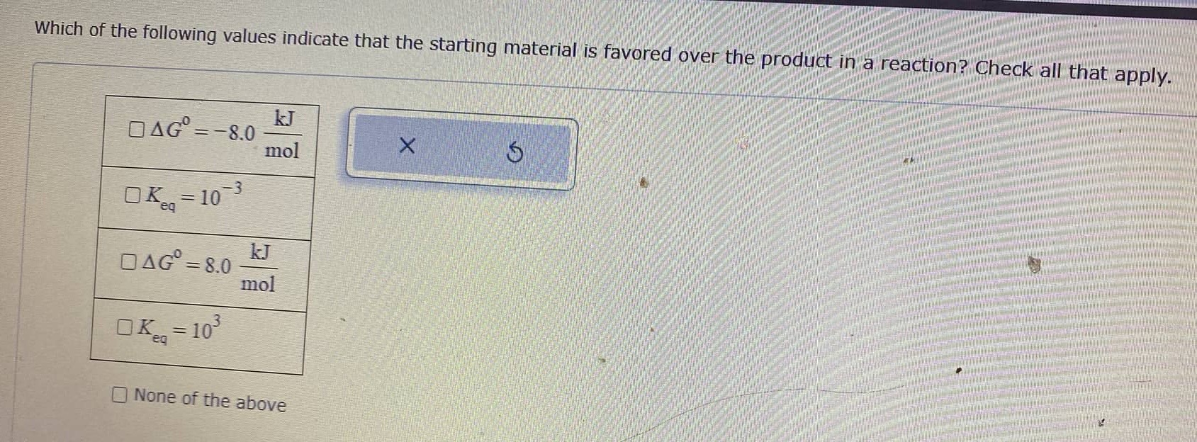 Solved Which of the following values indicate that the | Chegg.com
