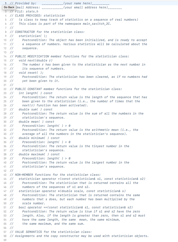 Solved 1 // Provided by: (your name here) Go Back Email | Chegg.com