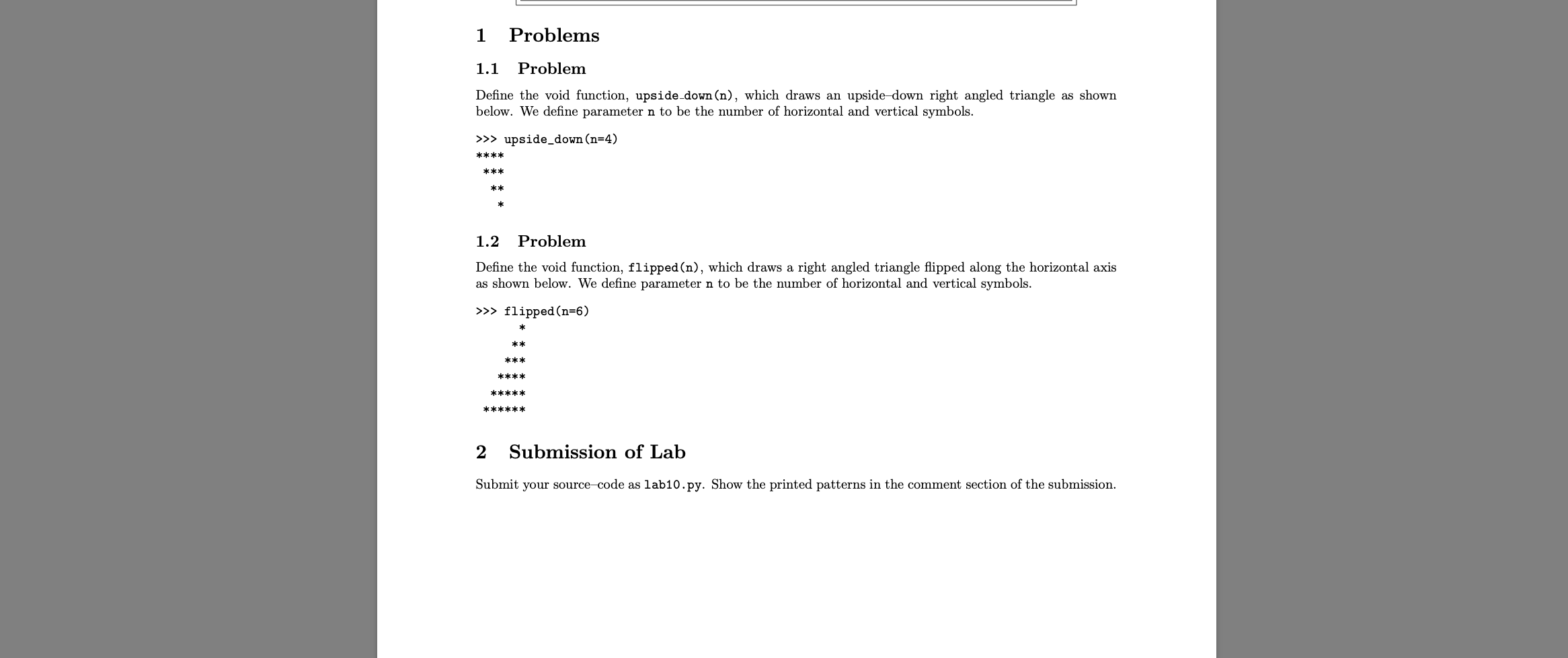 Solved 1 Problems 1.1 Problem Define the void function, | Chegg.com