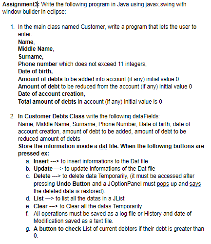 Solved Please solve the following java GUI question | Chegg.com