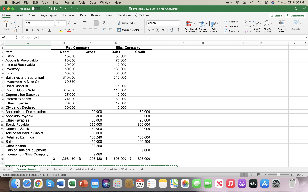 Solved Excel File Edit View Insert Format Tools Data Window | Chegg.com